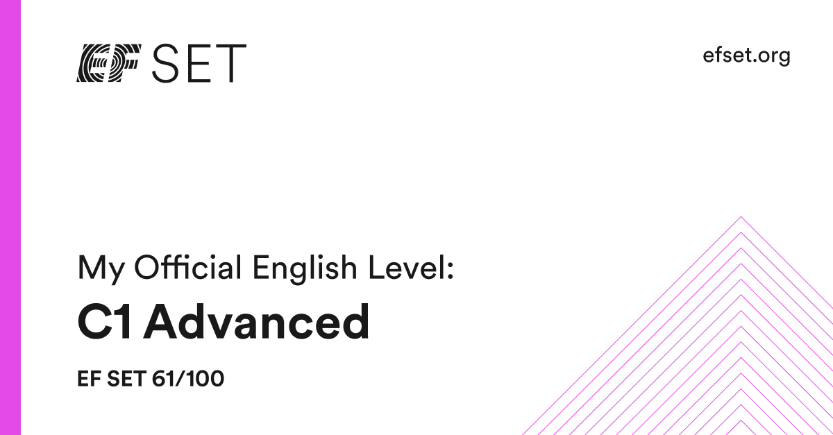 Official EF SET Certificate | Khang Trương
