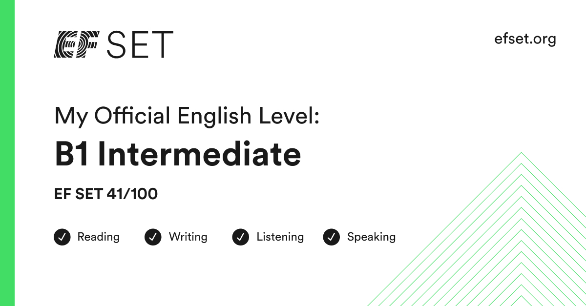 Official EF SET Certificate | Ahmed Saad Ahmed Mohame